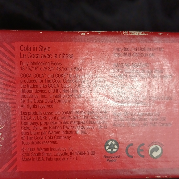 Coca Cola | Games | New 203 Coca Cola Puzzle 000 Pc | Poshmark